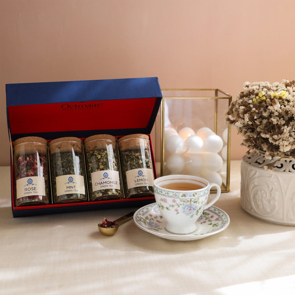 Buy Tea Time Treasure-Tea Lovers Delight (4 Assorted Loose Leaf Green Teas) from Giftcart.com