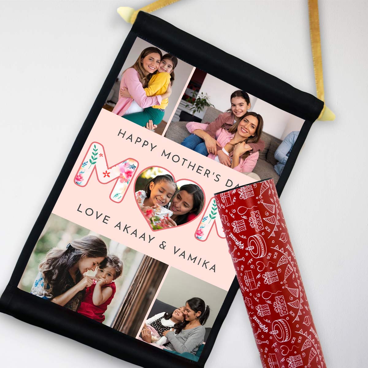 Buy Customized Happy Mother's Day Mom Poly Satin Scroll Gift For Mom ...