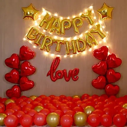 Order Golden Themed Birthday Magical Balloon Décor at Best Price Online ...