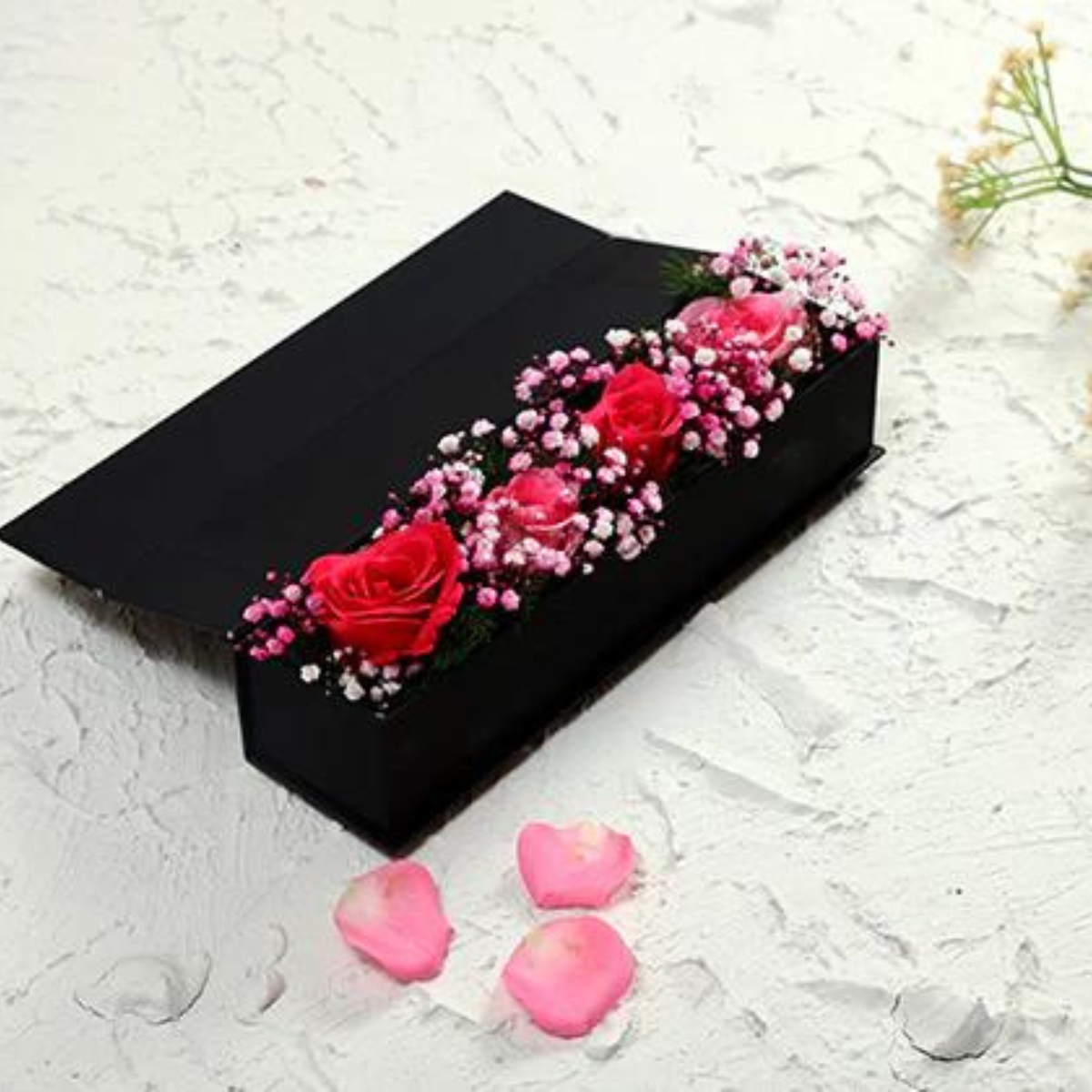 Buy Pink Roses Floral Box Online at Best Price from Giftcart.com