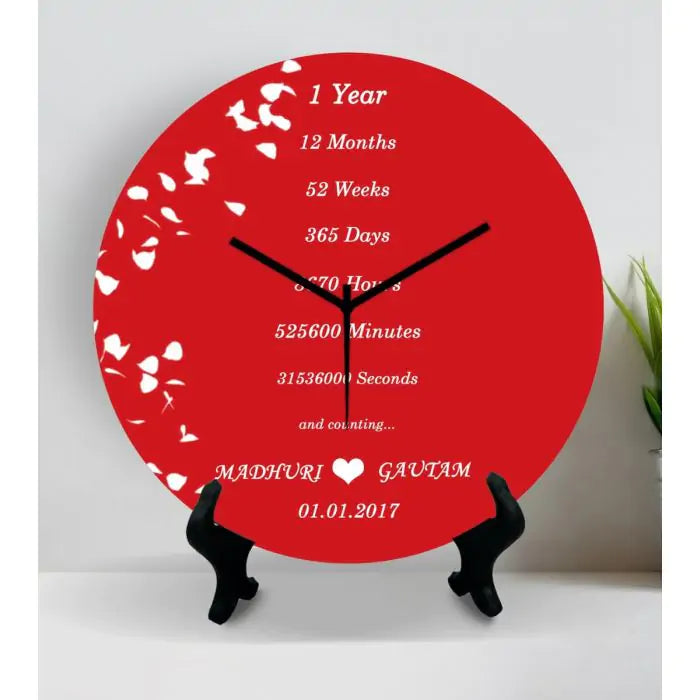Buy Personalised Time Spent Together Clock- MDF Round online at best ...