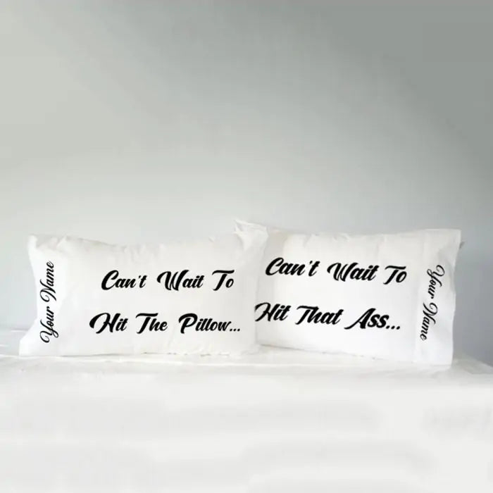 Buy Personalized Hit That Ass Set Of 2 Pillow Covers for Couple Online ...
