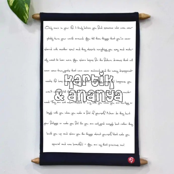 Buy Personalised Loving Words Scroll Online at Best Prices - Giftcart.com